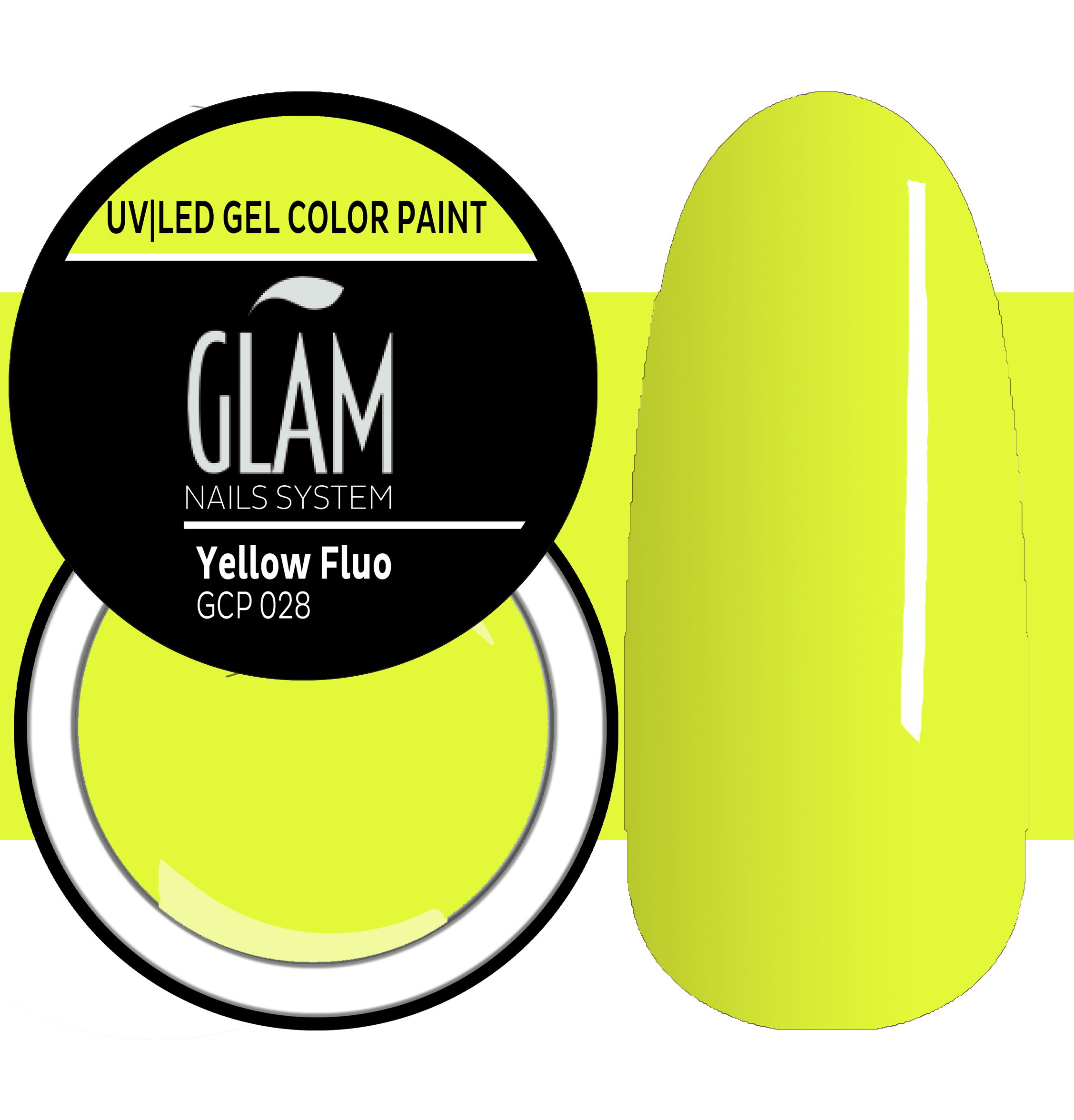 Yellow Fluo - -Color Gel, --Basic Collection by Glam Nails System
